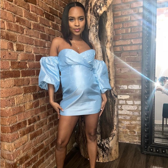 Dresses | Kayla Dupioni Puff Sleeve Mini Dress | Poshmark